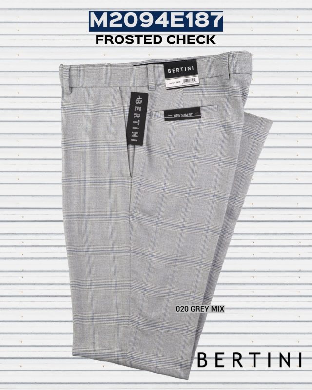 Bertini Frosted Check - Grey - Clotheshorse Menswear